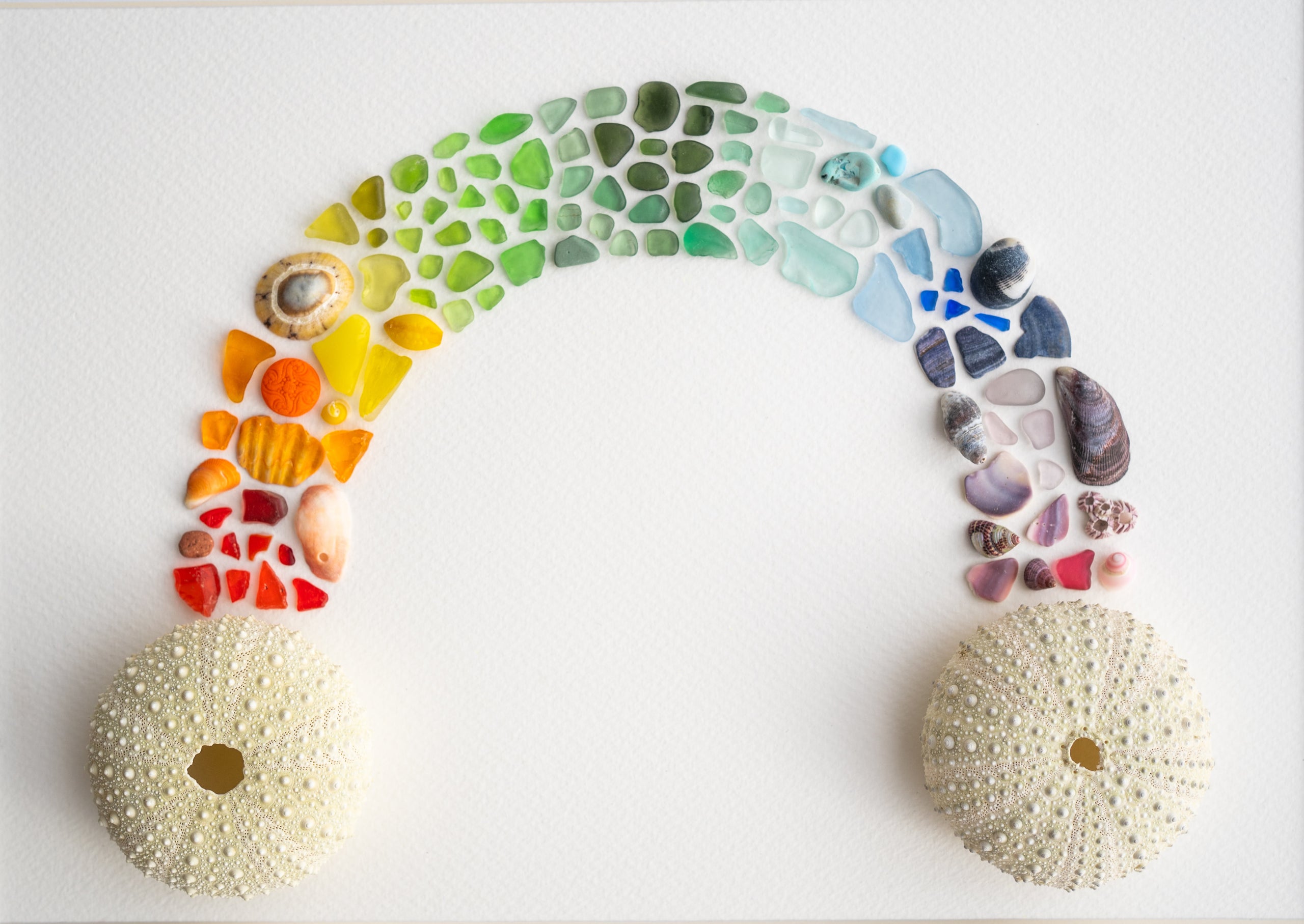 Printable sea glass rainbow artwork | OMG SeaGlass Designs