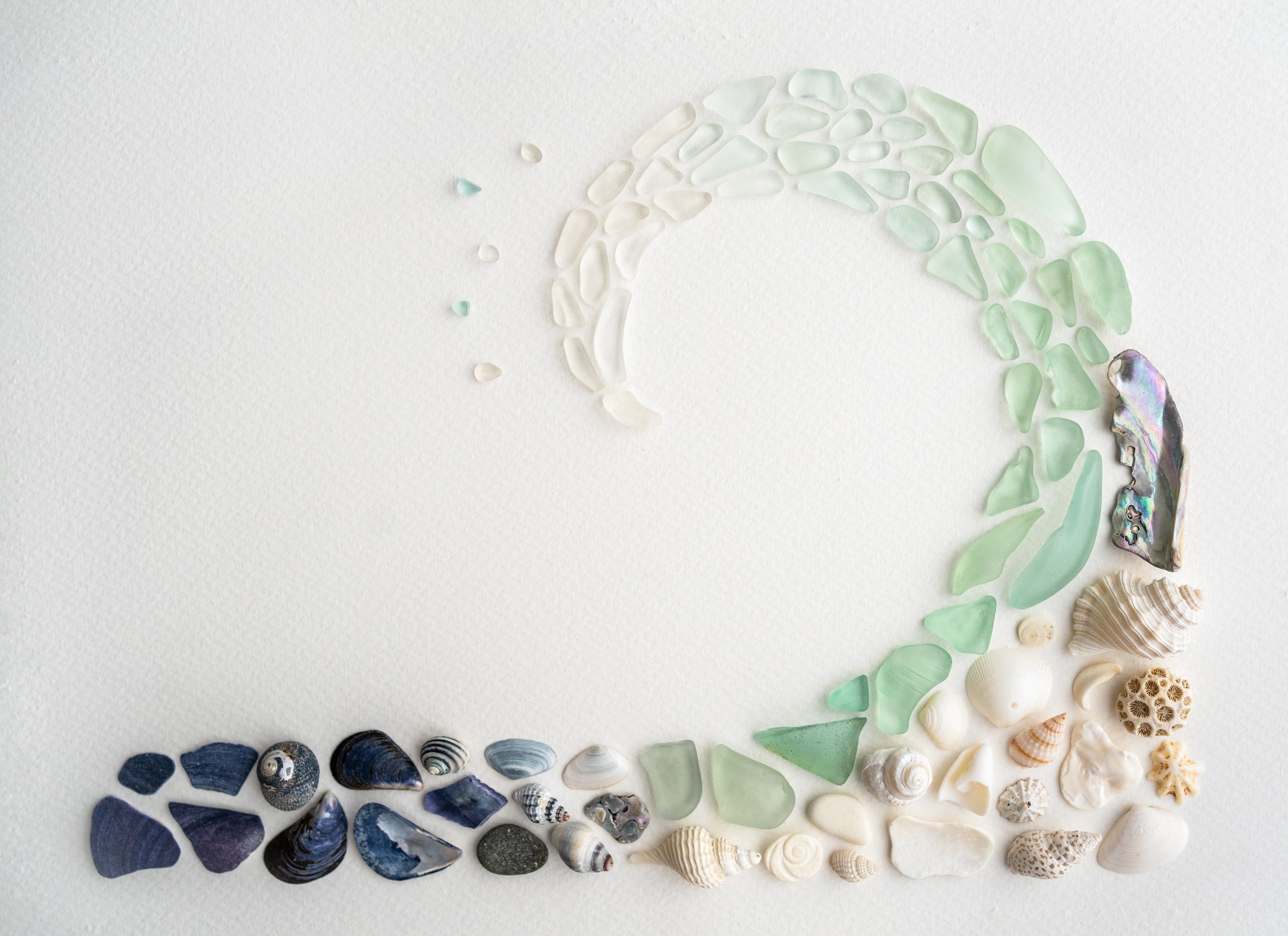 Printable sea glass ocean wave artwork | OMG SeaGlass Designs