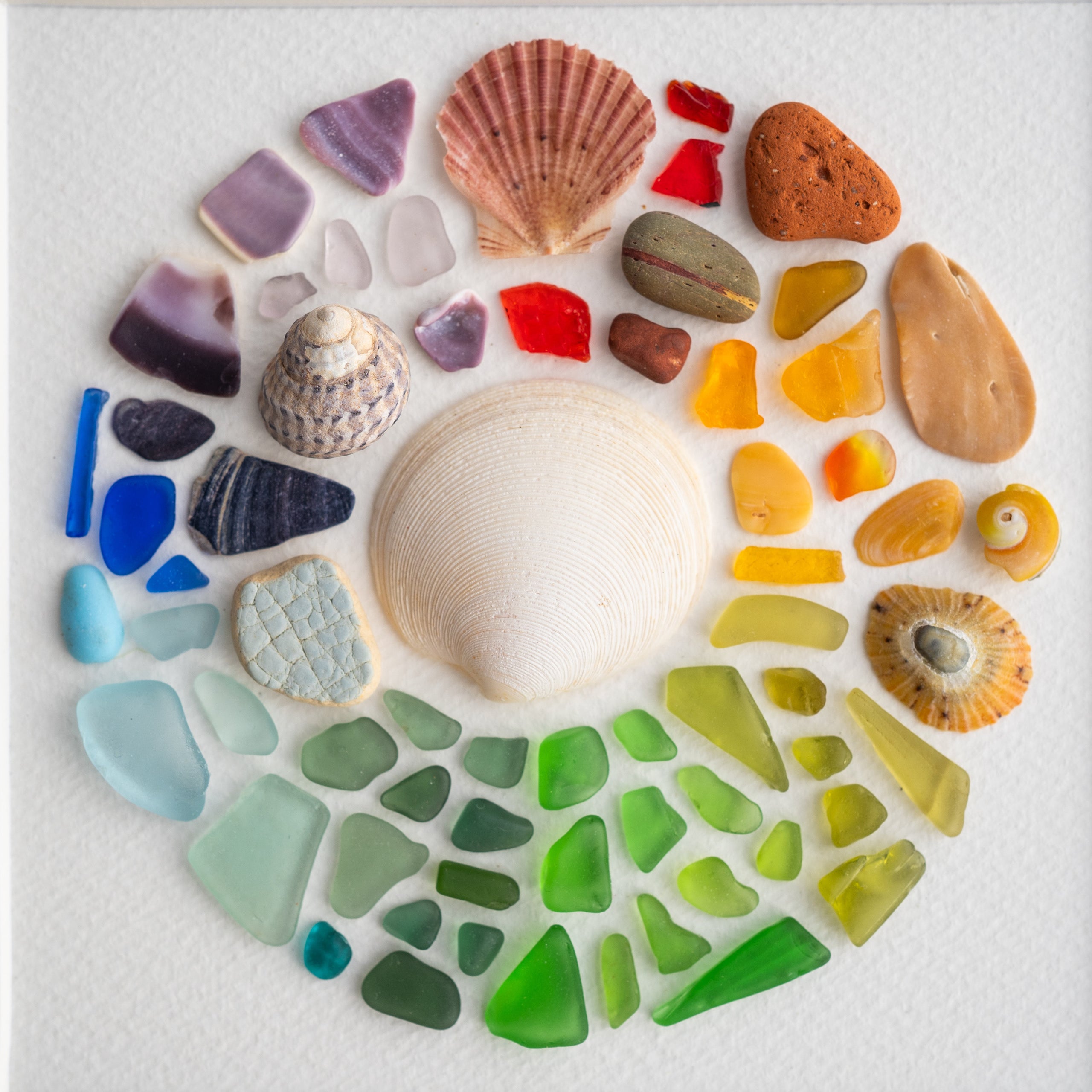 Printable sea glass ombre artwork rainbow colours | OMG SeaGlass Designs